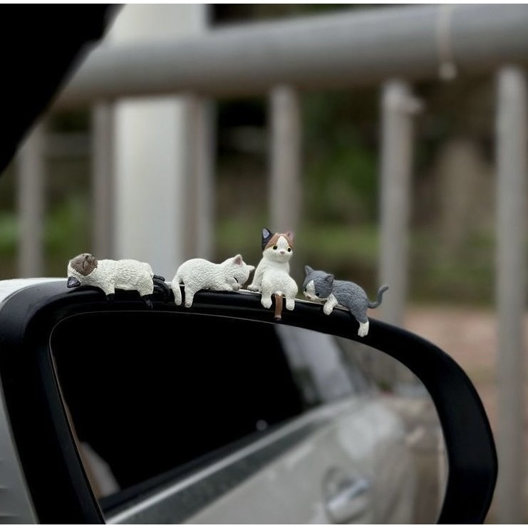 Cute Animal Cats Office Computer Tv Monitor Car Ornaments Mini Cartoon ...