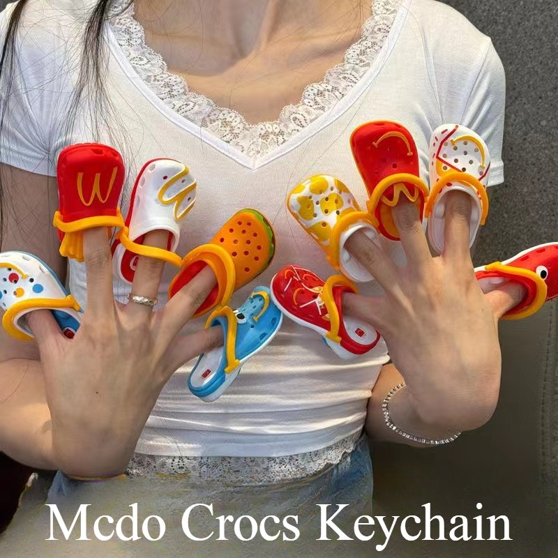 Mcdo Crocs Keychain McDonald's X Crocs Slipper Pendant Keychain ...