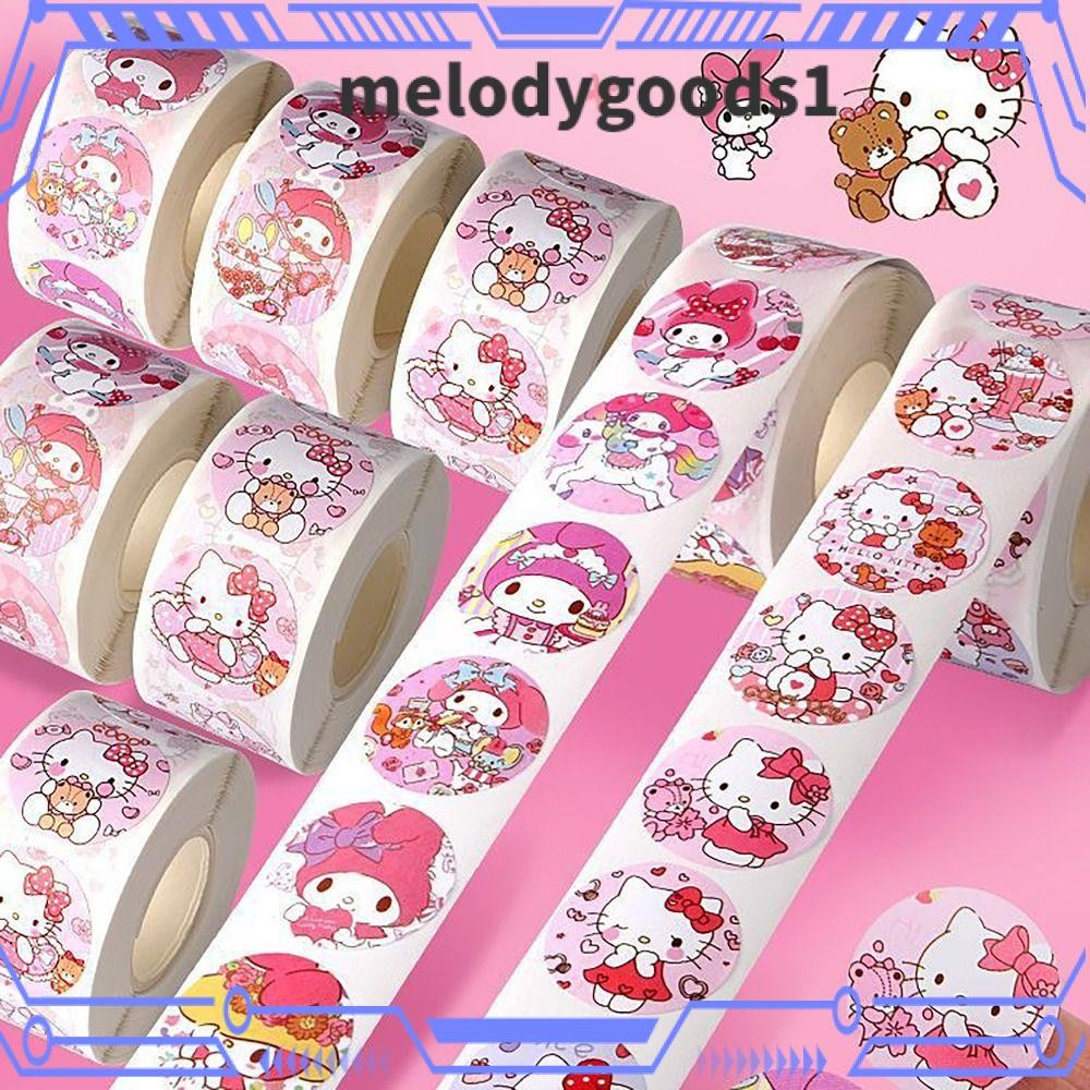 MELODYGOODS1 500Pcs/Roll Sanrio Stickers, Waterproof Cartoon Style ...