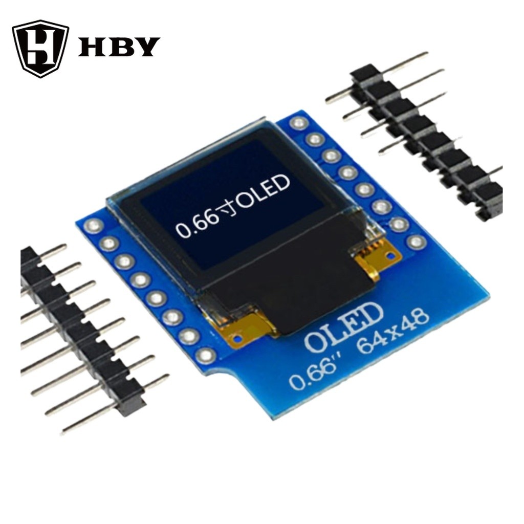 0.66 inch OLED Display Module for WEMOS D1 MINI ESP32 Module AVR STM32 64x48 0.66" LCD Screen ...