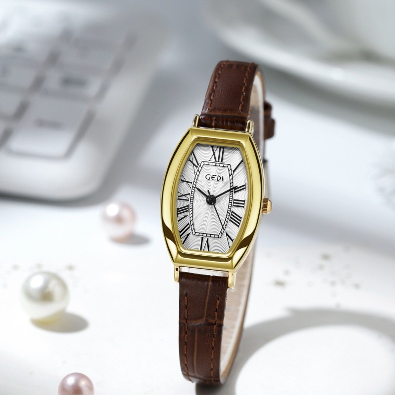 2024 Fashion Sports Gedi Small Roman Scale Women's Watch Vintage Barrel ...
