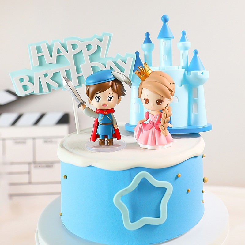 Princess Prince Kids Birthday Cake Decorations - Kids Birthday Princess ...