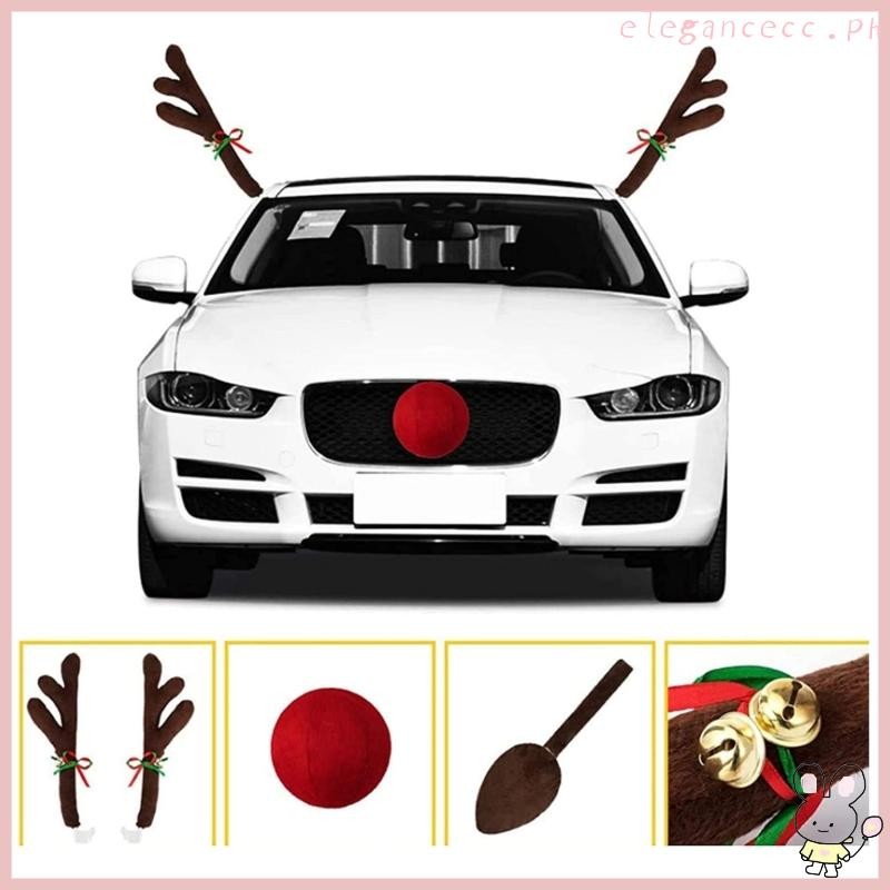 EE Reindeer Antlers Car Decoration Kit Christmas Auto Antler And Nose ...