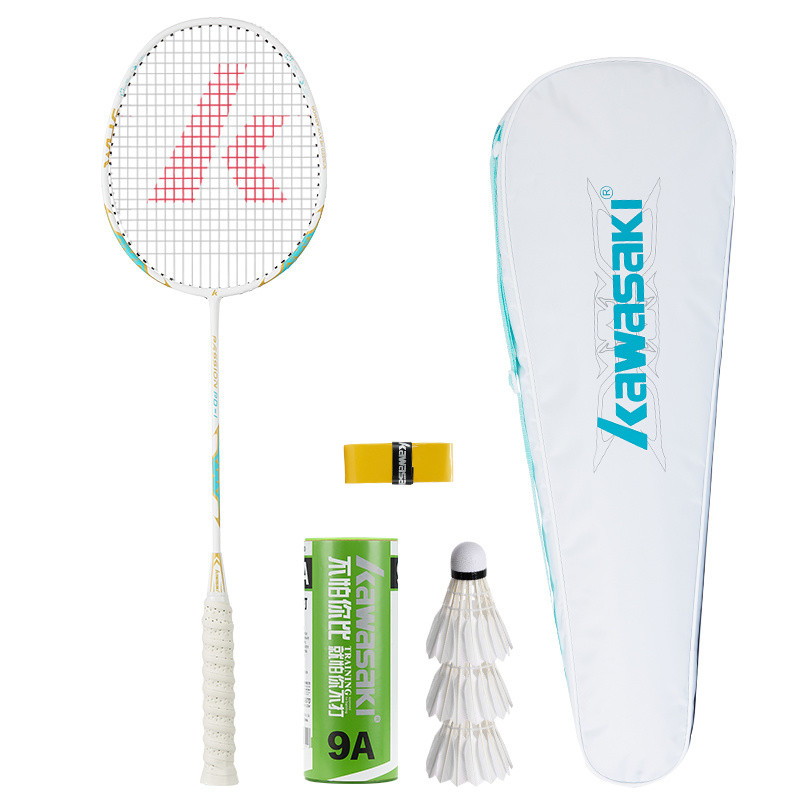 Kawasaki Badminton Racket Single Racket Carbon Fiber Durable Ultra ...