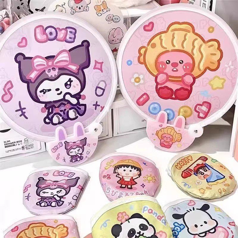 Sanrio Hello Kitty Cute Cartoon Summer Kuromi Portable Folding Fan ...