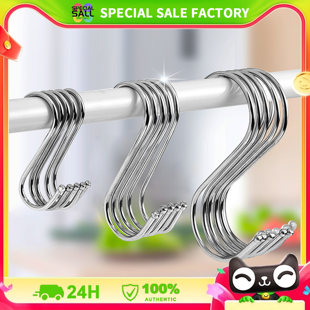 Cheap S-shaped heavy-duty hooks. Made of stainless steel, they are ...