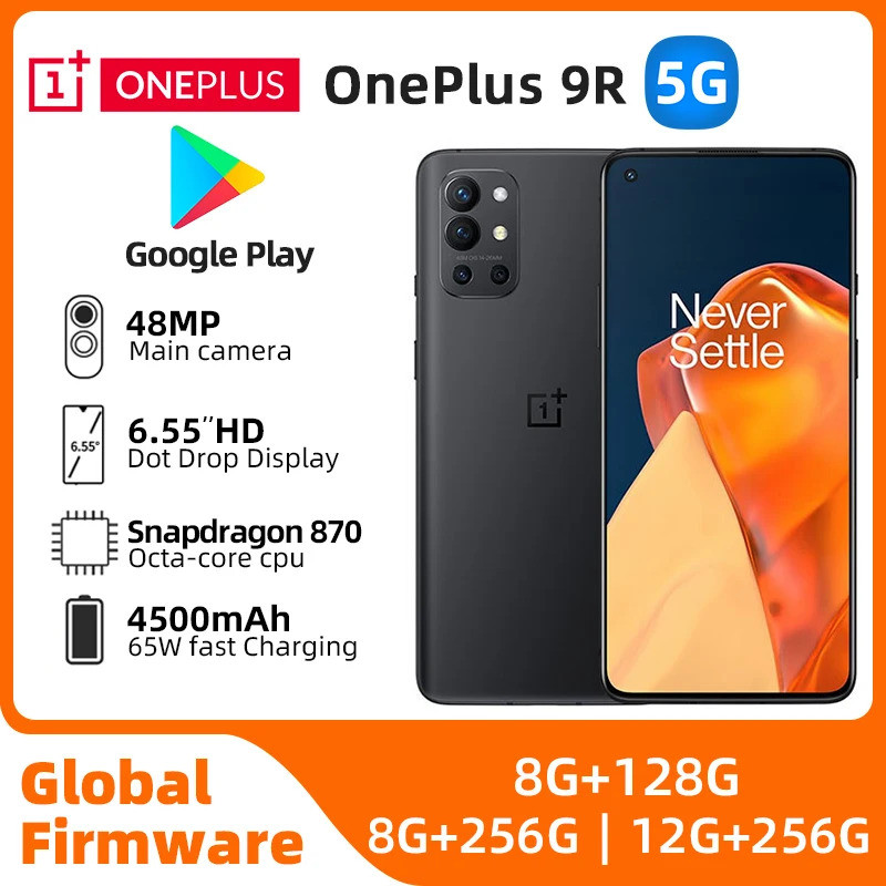 Global Rom OnePlus 9R 9 R 5G Smartphone 8GB 256GB Snapdragon 870 120Hz ...