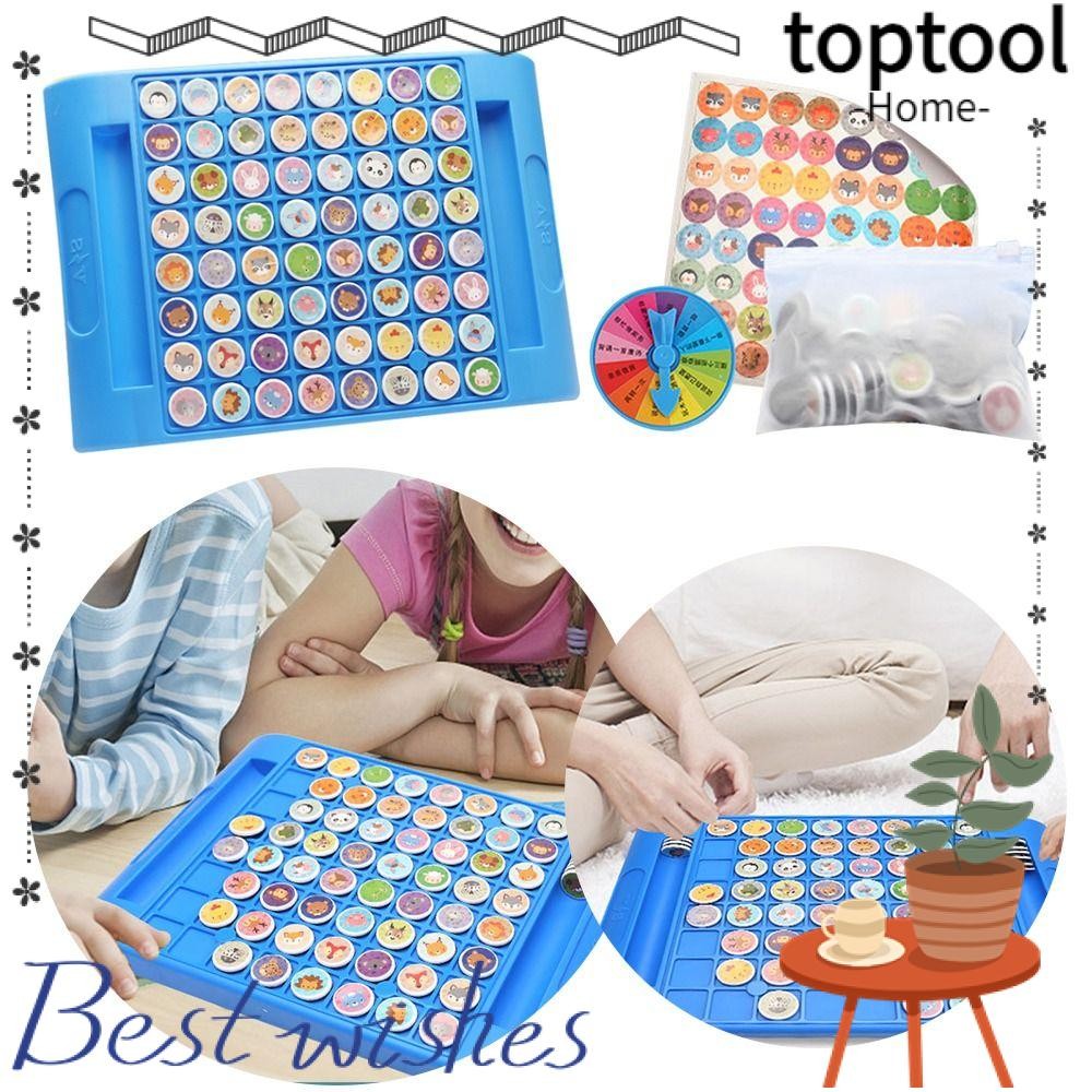 TOPTOOL Animal Flip Chess, Blue Memory Training Memory Chess Game ...