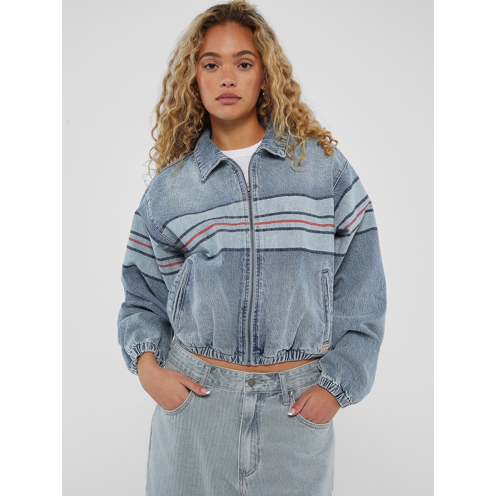 Guess GO Chest Stripe Bomber | Shopee Philippines