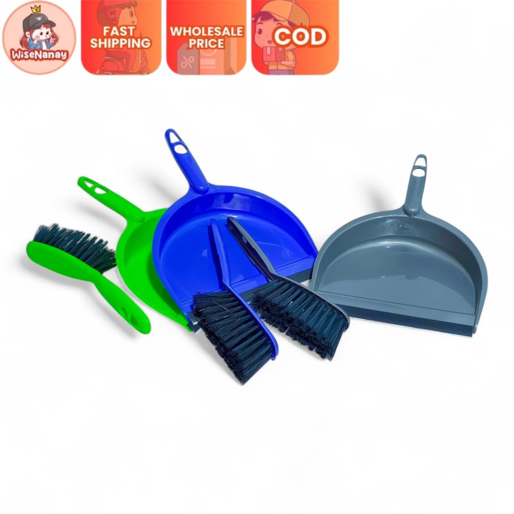 WiseNanay Dustpan and Brush Set #8055 - Plastic Cleaning Set small ...