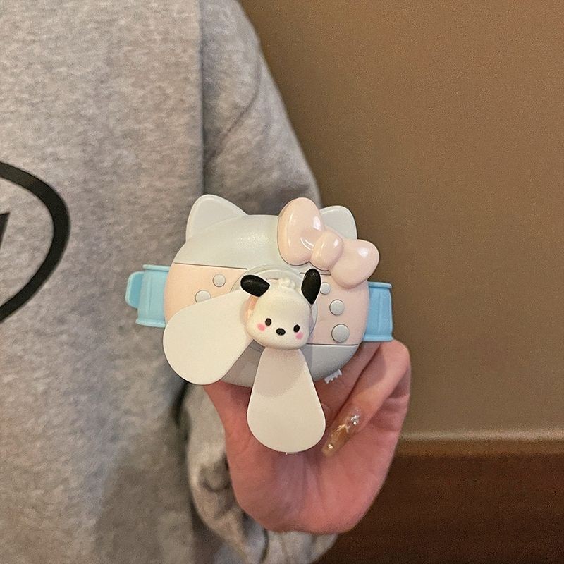 2025 New Style Cute Pacha Dog Wrist Fan Mini Fan Portable Cartoon ...