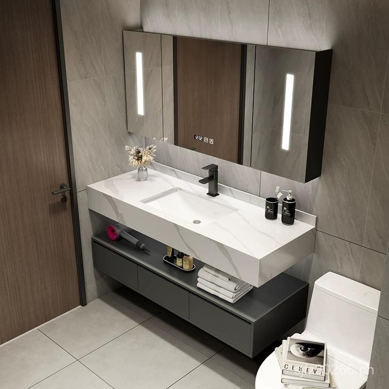 Solid Wood Washbasin Bathroom Cabinet Modern Simple Wash Basin Sink ...