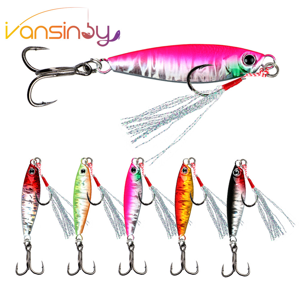 1pcs Fishing Metal Jigging Lure Spinner Bait 7g/10g/15g/20g/30g Jig Hook Spoon Fishing Lure ...