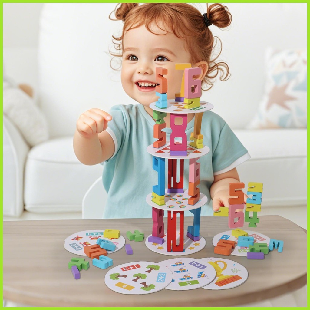 Educational Counting Learning Blocks Hand Eye Coordination Game Sensory ...