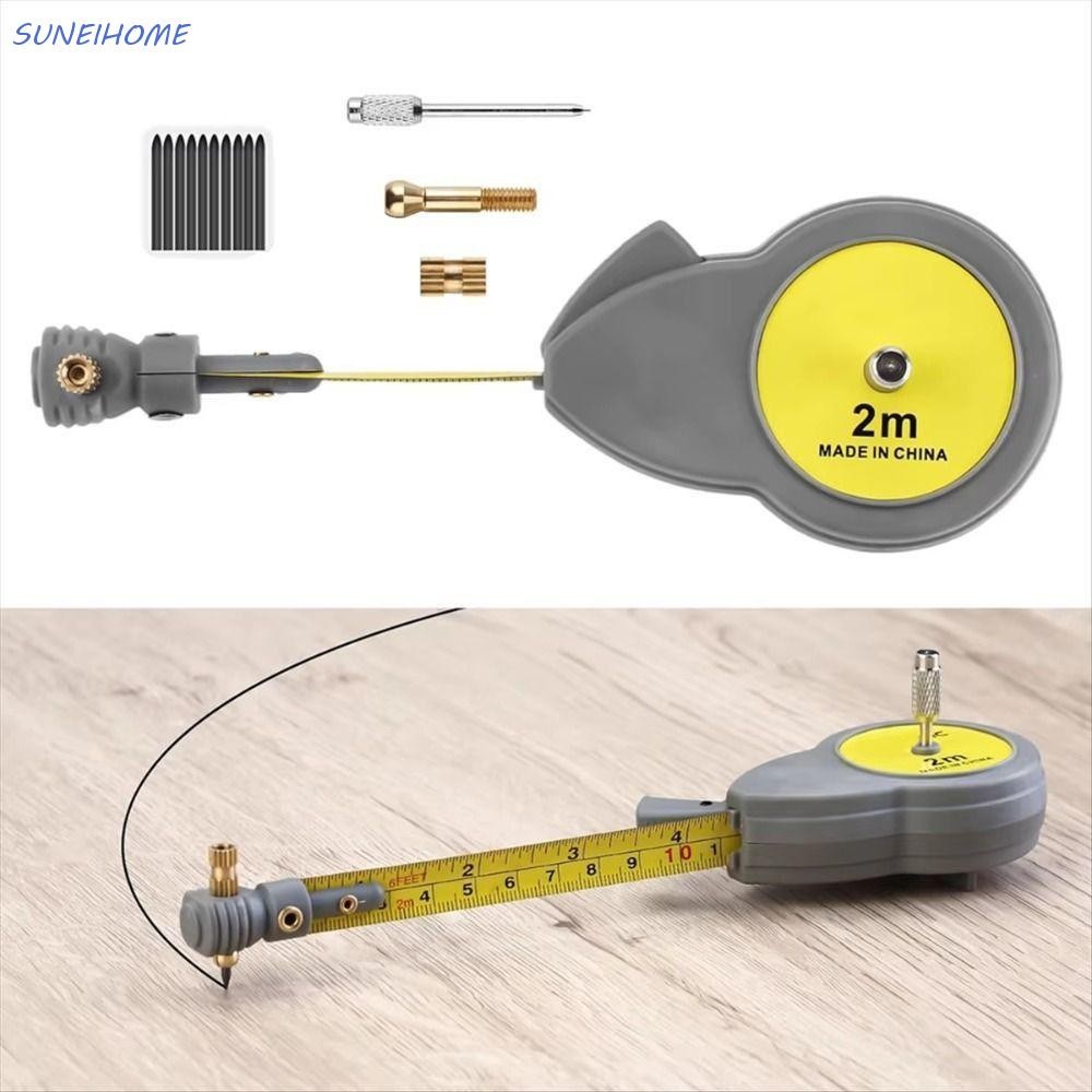 SUNEIHOME Compass Geometry Tool, Linear Measurement Straight and Curved ...