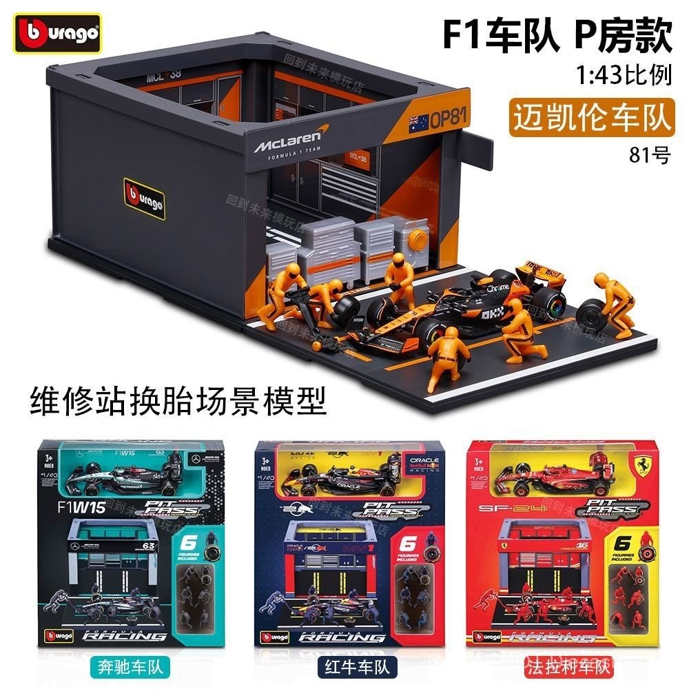 Bburago1:43 F1Mercedes-Benz Ferrari Red Bull McLaren Racing Team P Tire ...