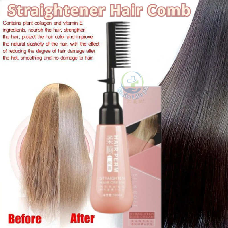 180ML High-end Hair Straightening Cream with Comb Nourishing Gentle ...
