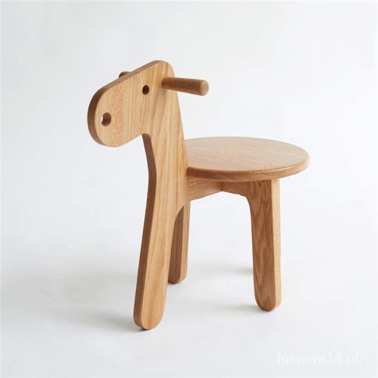 Children's Stool Round Wooden Playroom Rocking Horse Kindergarten ...