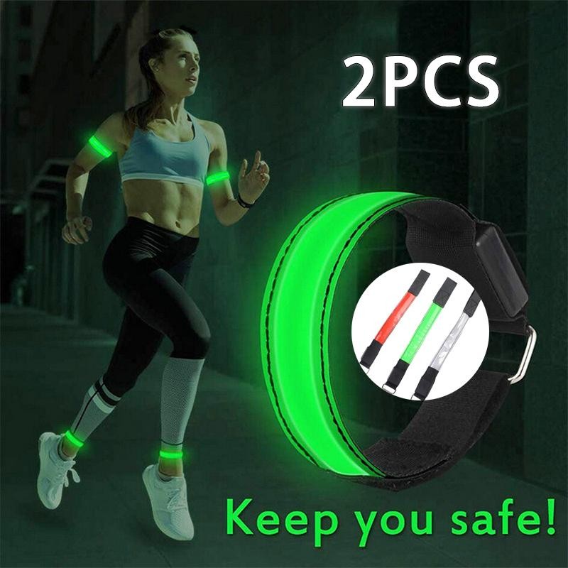 LED Running Armband For Runners Night Running Safety Light Adjustable ...