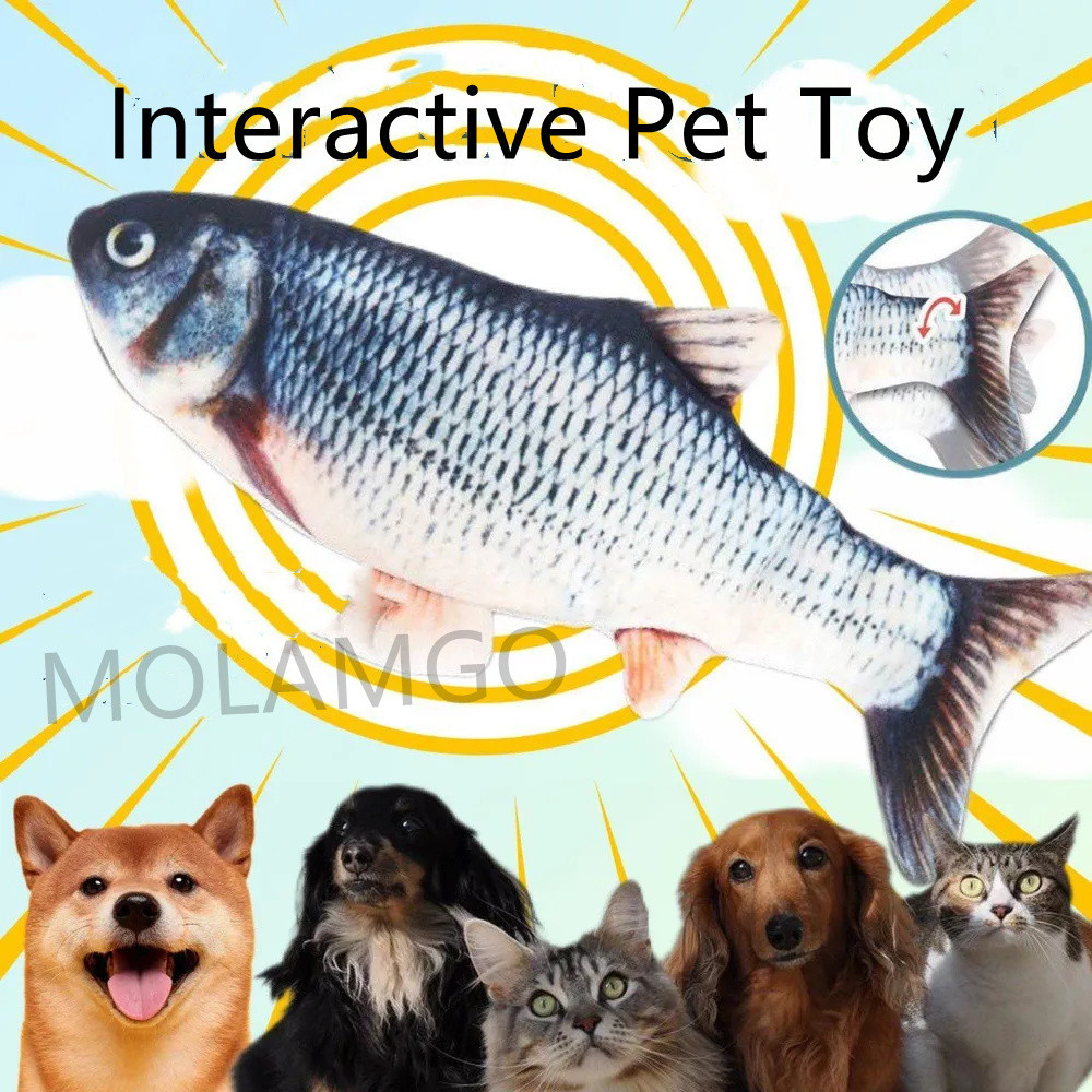 MOLAMGO Usb 3d Soft Moving Cat Floppy Automatic Electric Chew Pet ...