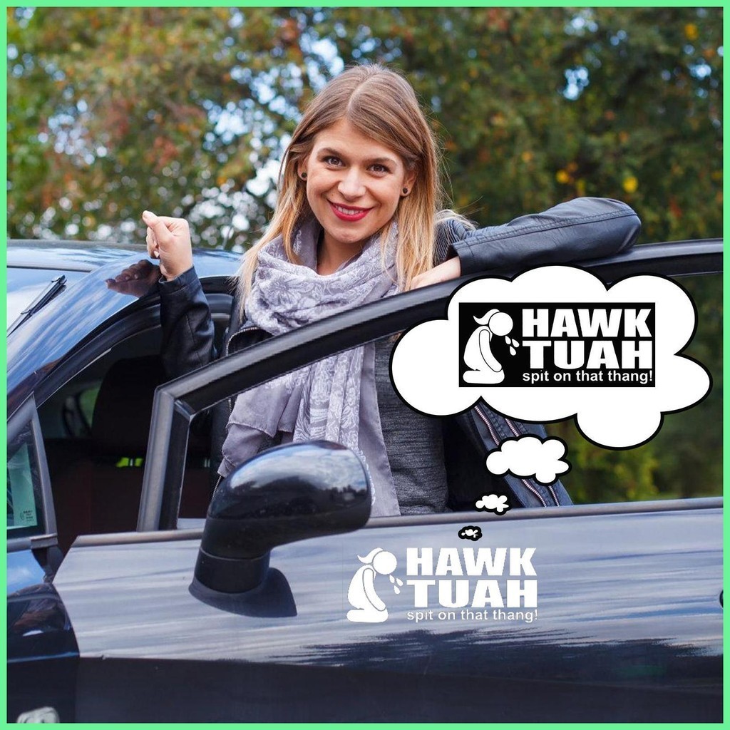 Funny Bumper Sticker Decal Hawk Tuah 24 Spit on That Thang Truck Window ...