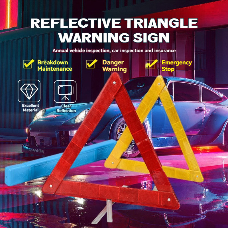 Reflective Triangle Emergency Early Warning Device Foldable for Road ...