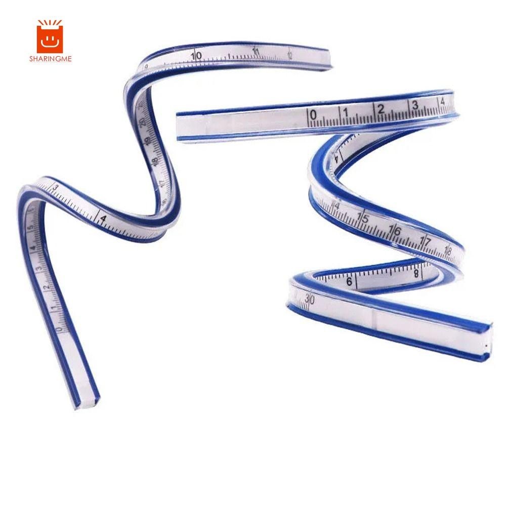 SHARINGME Snake Shaped Ruler, Plastic Flexible Curve Ruler, Drafting ...