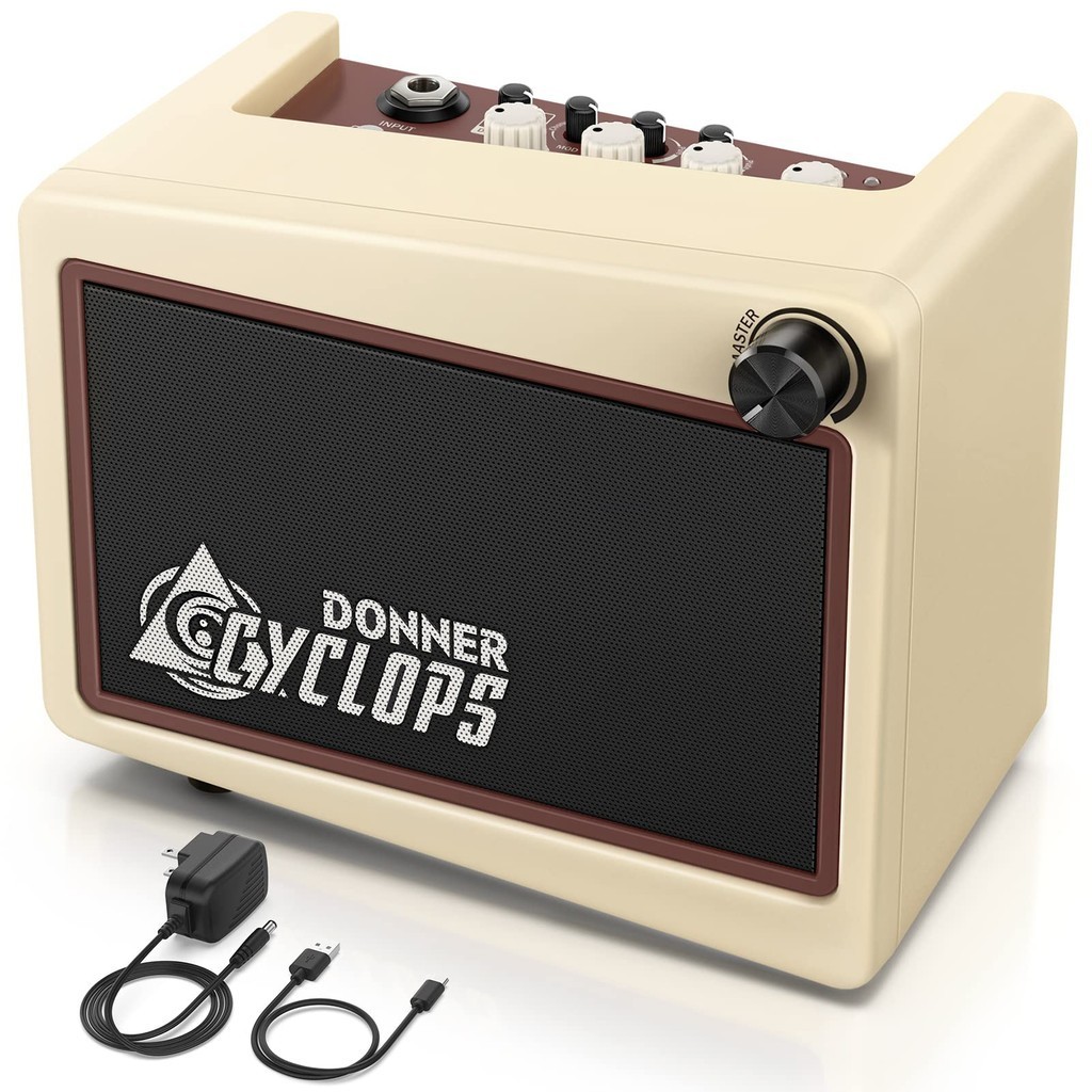 Donner Electric Guitar Amp Mini Amp 5W Tabletop with 3 Band EQ Wooden ...