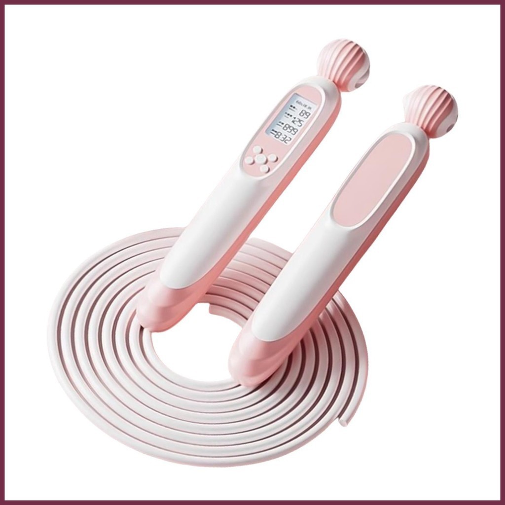 Steel Wire Jump Rope Digital Weighted Fitness Skipping Rope Adjustable ...