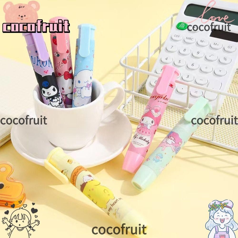COCOFRUIT Push-Pull Eraser, Creative Cartoon Pencil Eraser, Portable ...