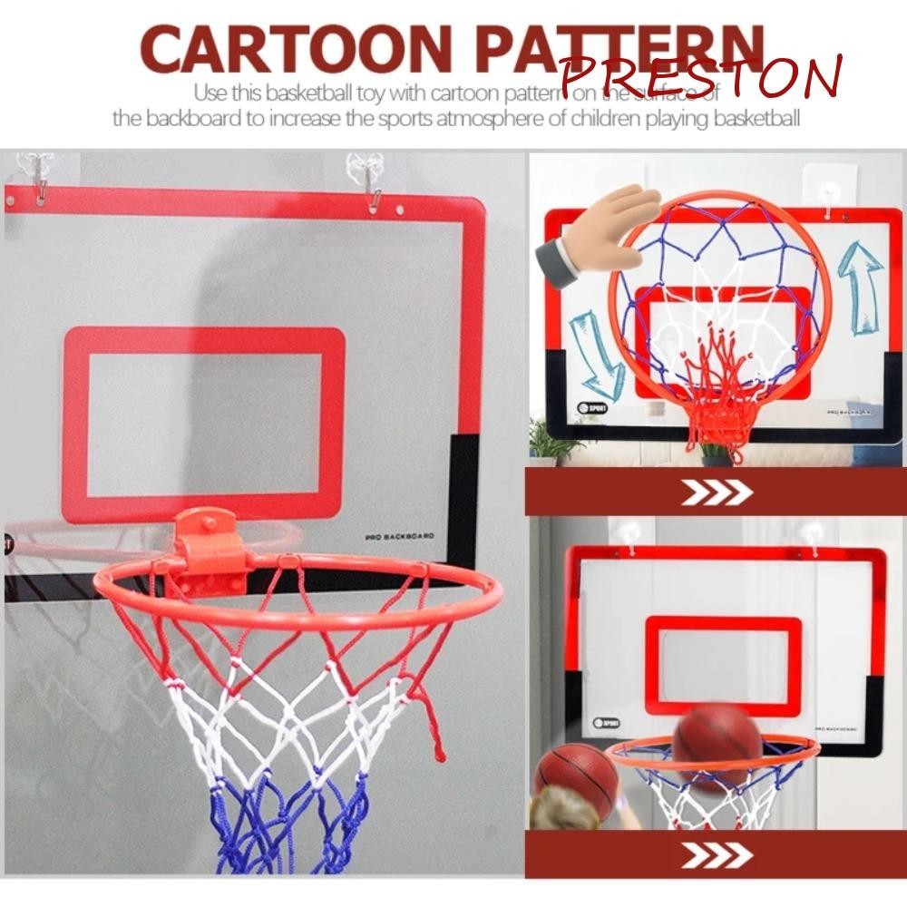 PRESTON Indoor Basketball Hoop Set, Foldable Backboard Mini Basketball ...