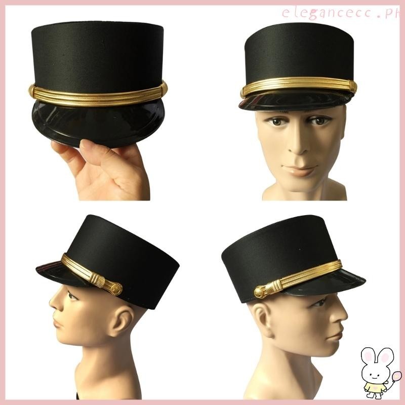 EE Doorman Hotel Waiter Hat Black Security Guard Hat for Adult Modern ...