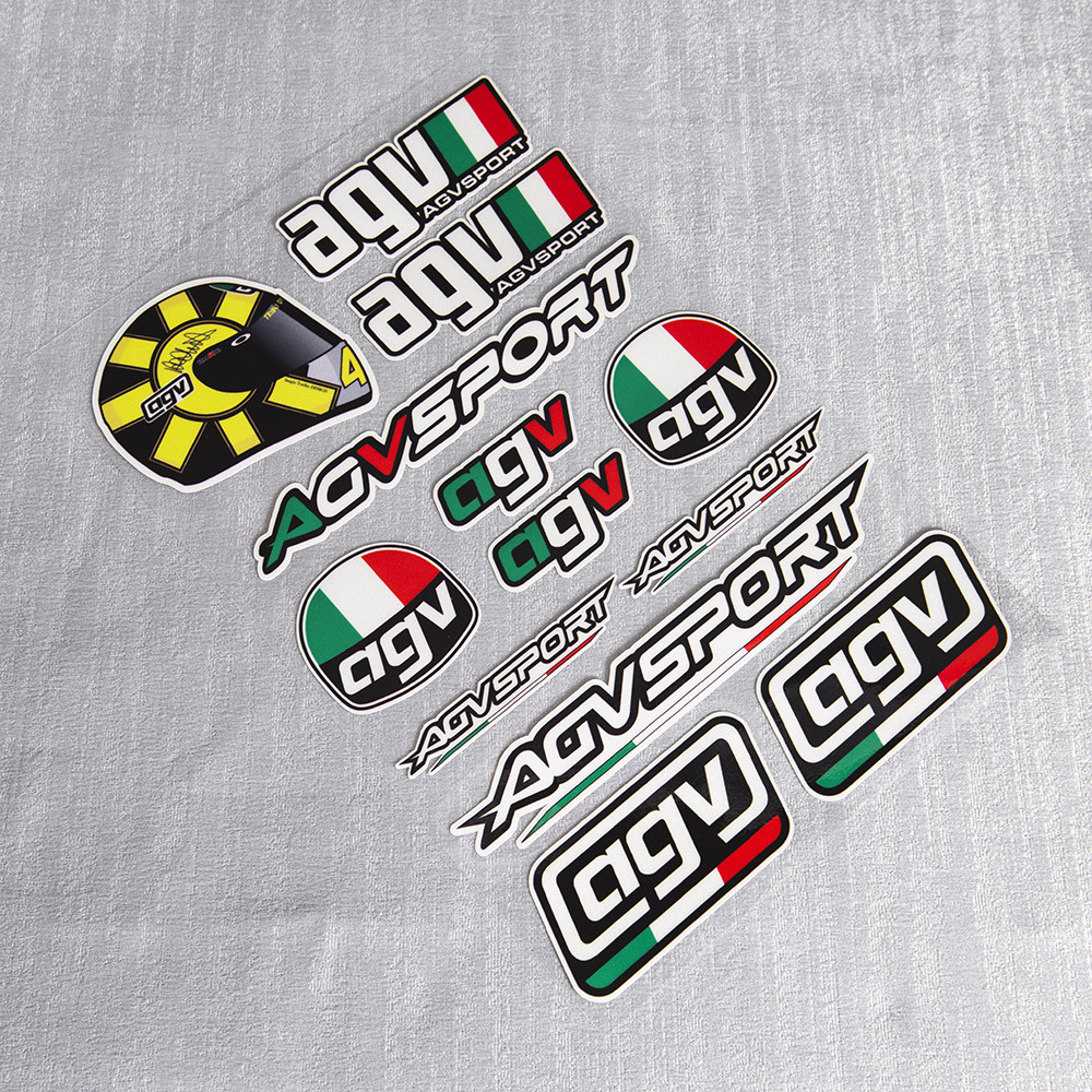 Reflective Motorcycle Stickers Bike Helmet Decals AGV AGVSPORT Graphics ...