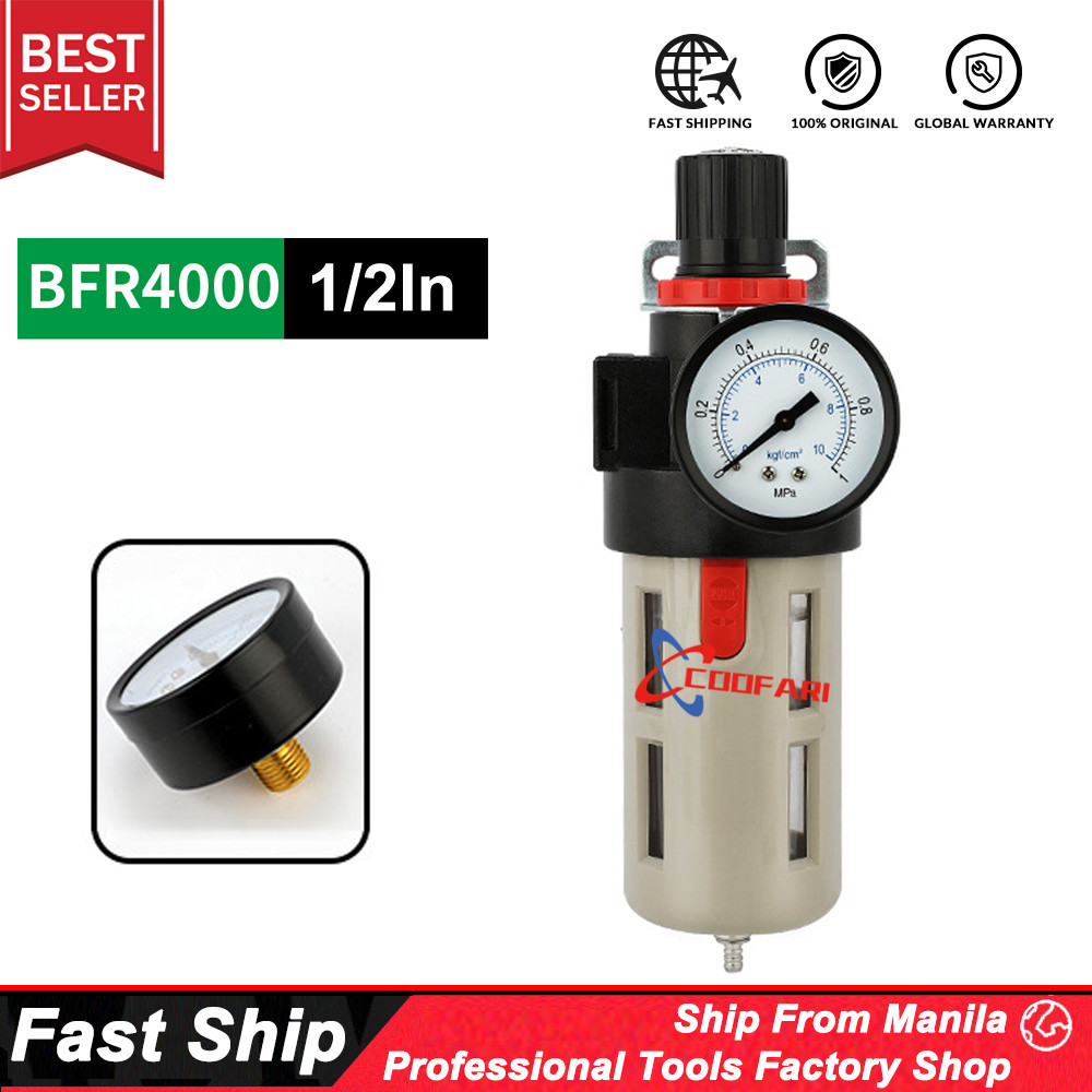 BFR4000 1/2 Air Compressor Oil Water Separator Filter Regulator Air ...
