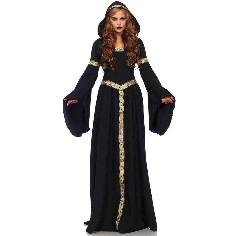 Women Renaissance Medieval Cosplay Robe Dress Princess Queen Costume ...