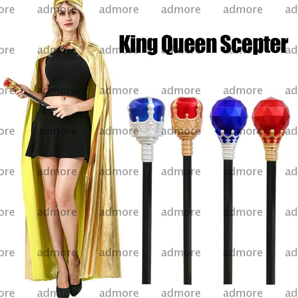 ADMORE King Queen Scepter, Plastic Red/Blue Princess Prince Cane ...