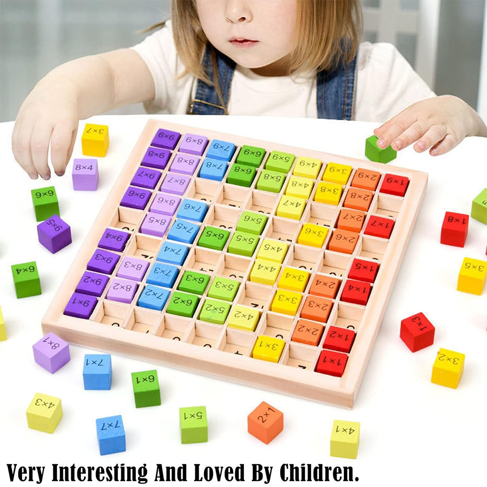1PC Montessori Math Toys Multiplication Table Chart Jigsaw Puzzle ...