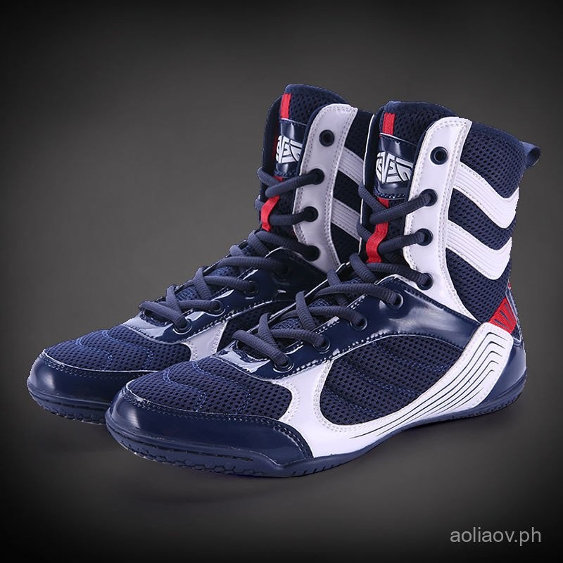 Boxing Shoe Men's High-Top Squat Sanda Fighting Training Shoes Indoor ...