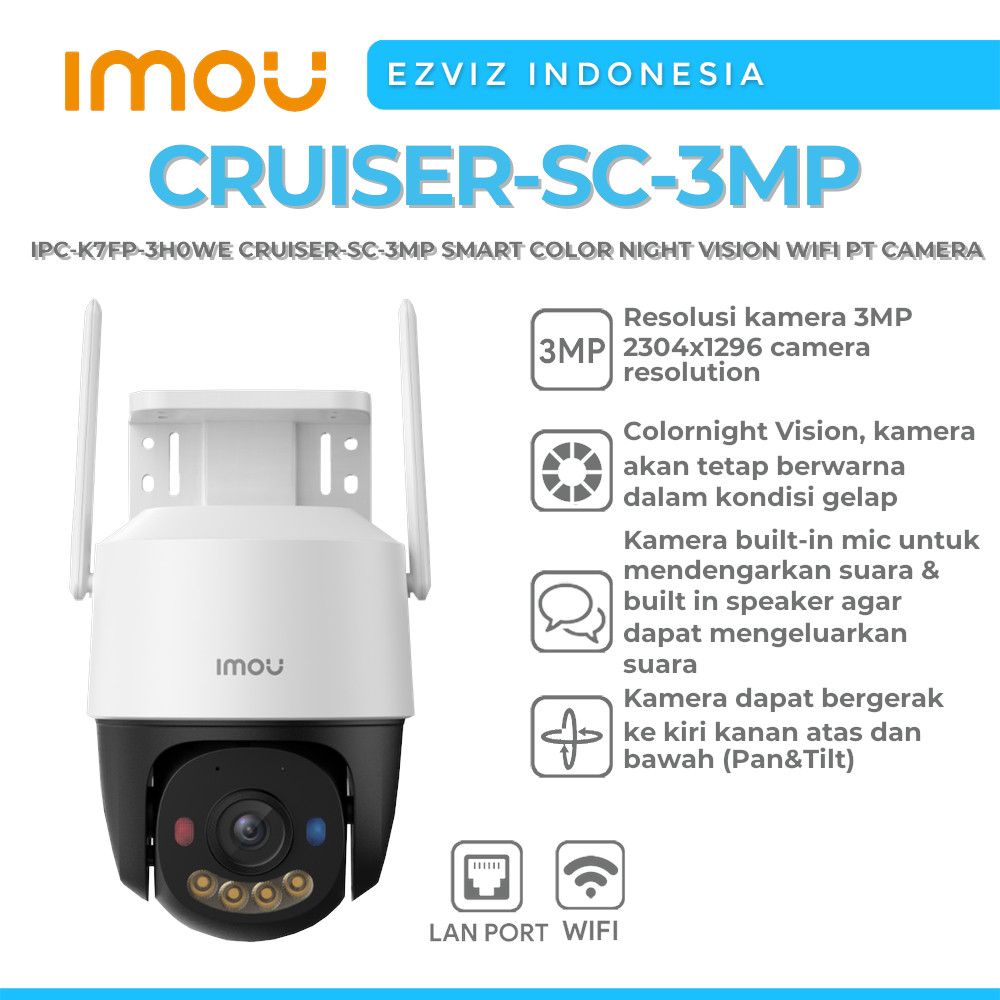 Imou CRUISER SC 3MP IPC-K7FP-3H0WE CRUISER-SC-3MP SMART COLOR NIGHT ...