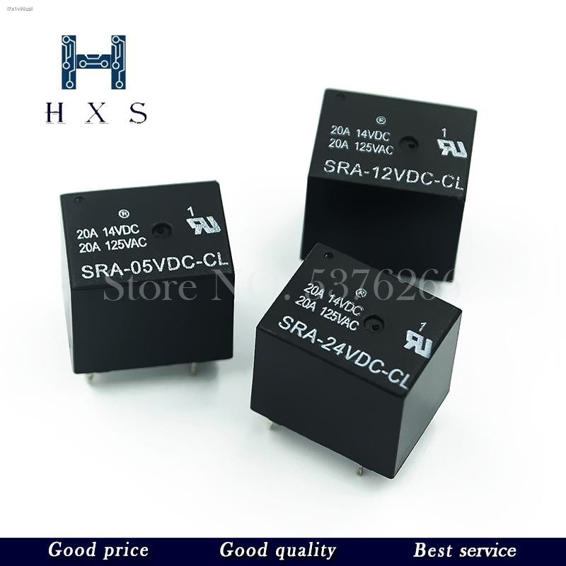 COD☆5Pcs 5V 12V 24V 20A DC Power Relay SRA 05VDC CL SRA 12VDC CL SRA 24VDC CL 5Pin PCB Type In ...