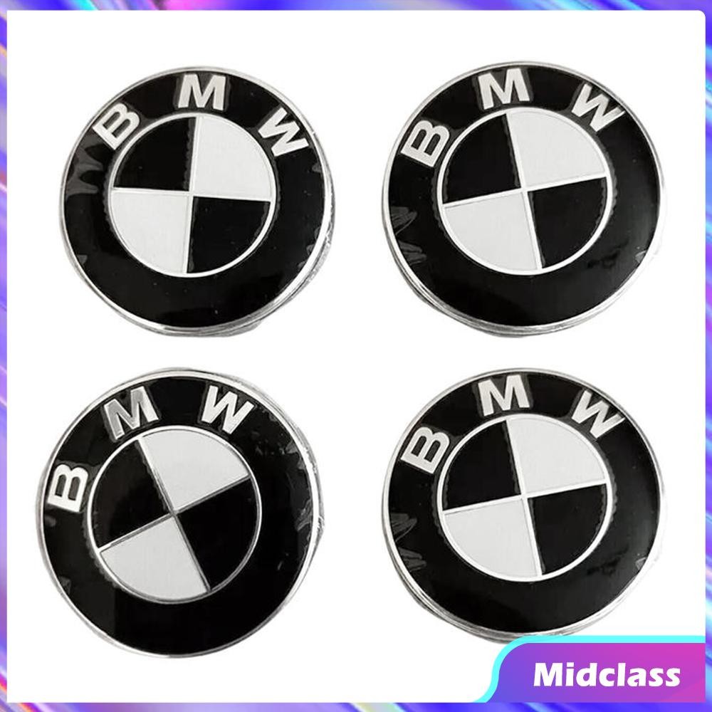 4 BMW Wheel Centre Caps in Black Fits Most 1 3 5 7 Series X6 M3 Z4 E46 ...