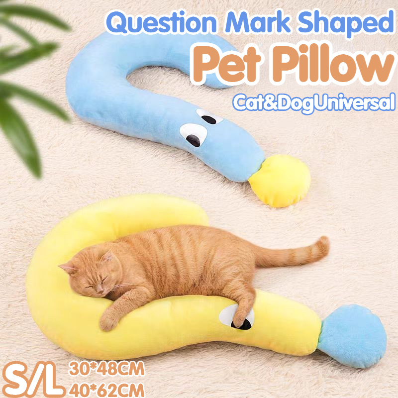 Pet Pillow Question Mark Shaped Cat Dog Universal Sleeping Pillow Pet ...