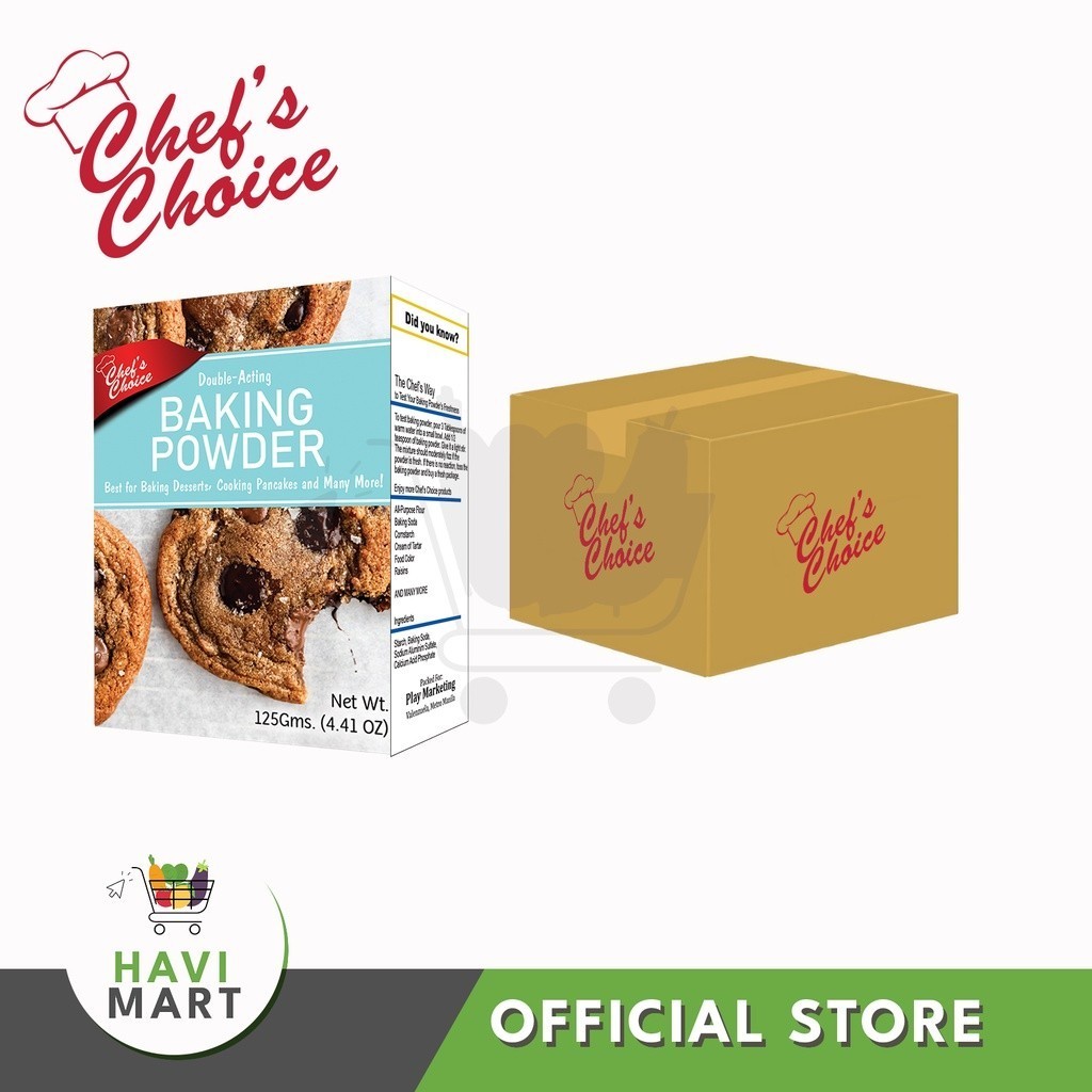 PH HAVI MART Chef's Choice Double Acting Baking Powder 24pcs x 125g ...