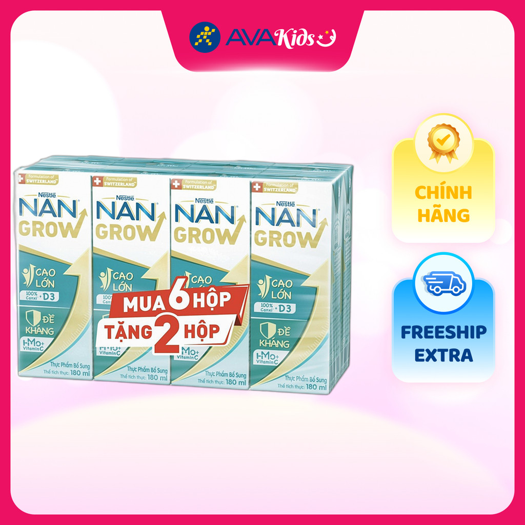 Lot of 6 + 2 boxes of Nestlé NAN Grow ready-to-drink milk 180 ml (from ...