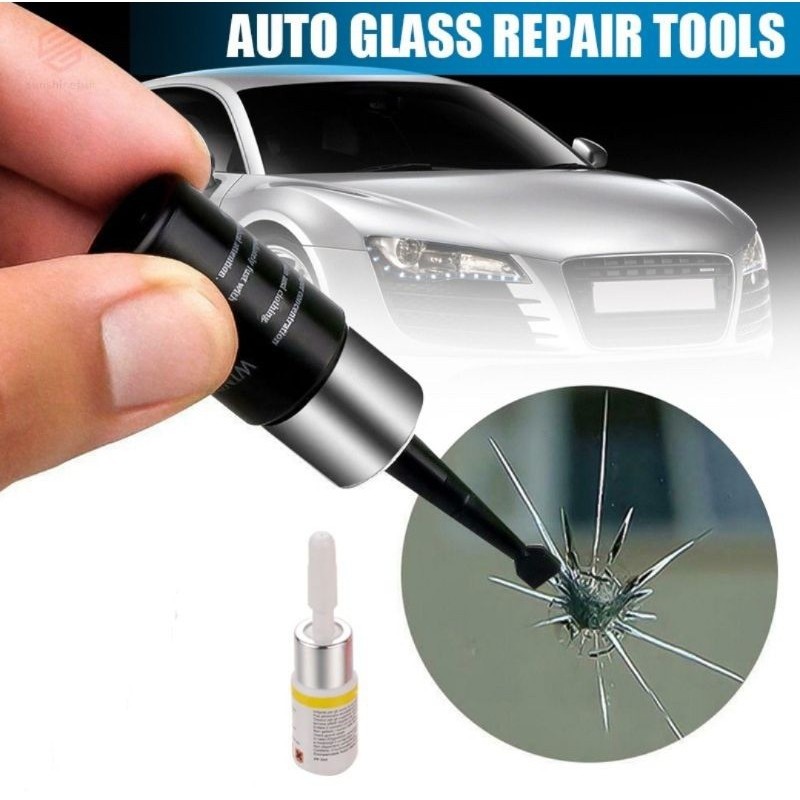 Car window glass repair kit crack chip resin windshield DIY tools Black ...