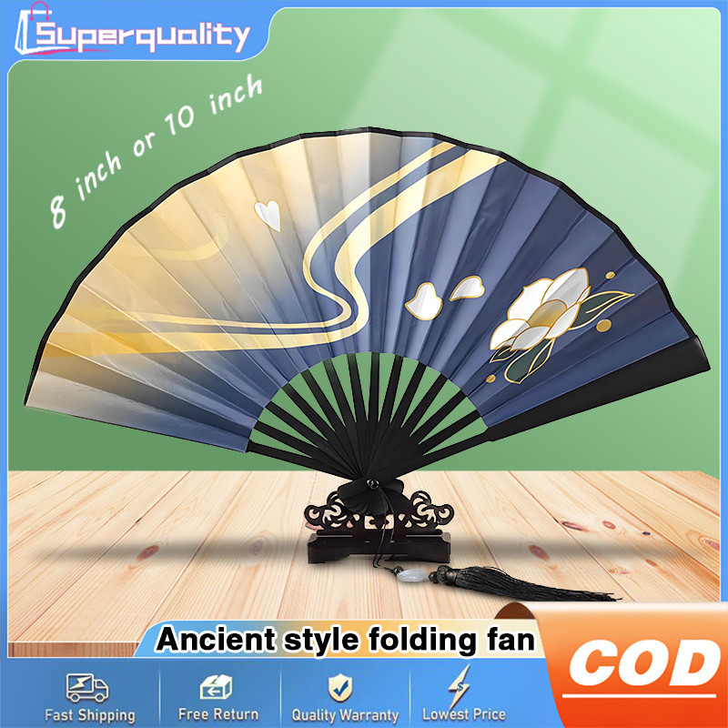 Kamisato Ayaka Fan Anime Game Genshin Impact Cosplay Folding Fan Bamboo ...