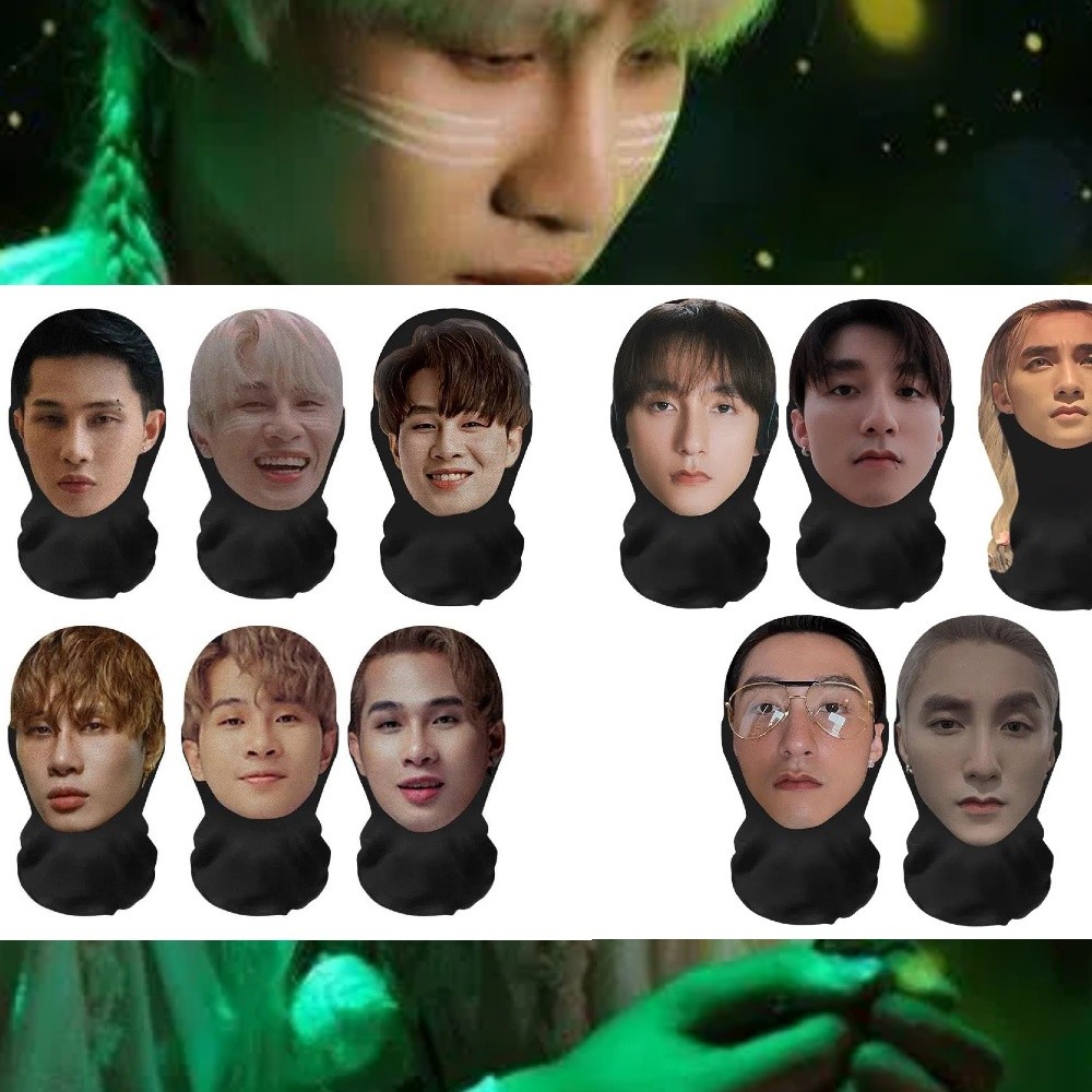 Seamless Design Son Tung M-TP Funny 3D Face Mask Jack-J97 Balaclava ...