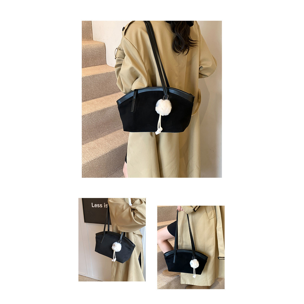 Niche Retro Underarm Bag Shell Bag Autumn Winter New Style Frosted ...