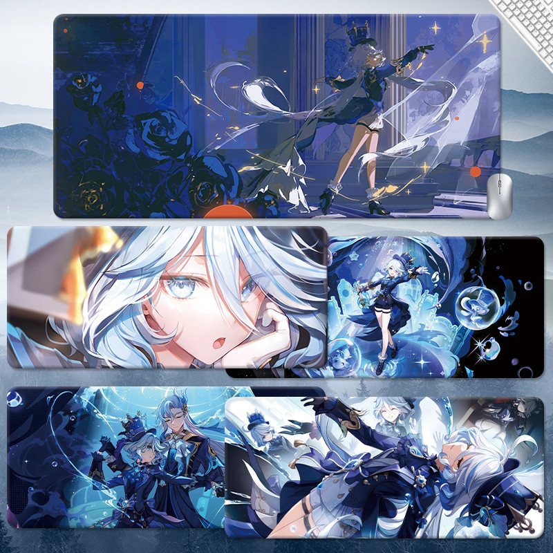 Furina Mouse Pad Fukalos Genshin Impact Large Anime Desk Mat Fontaine ...