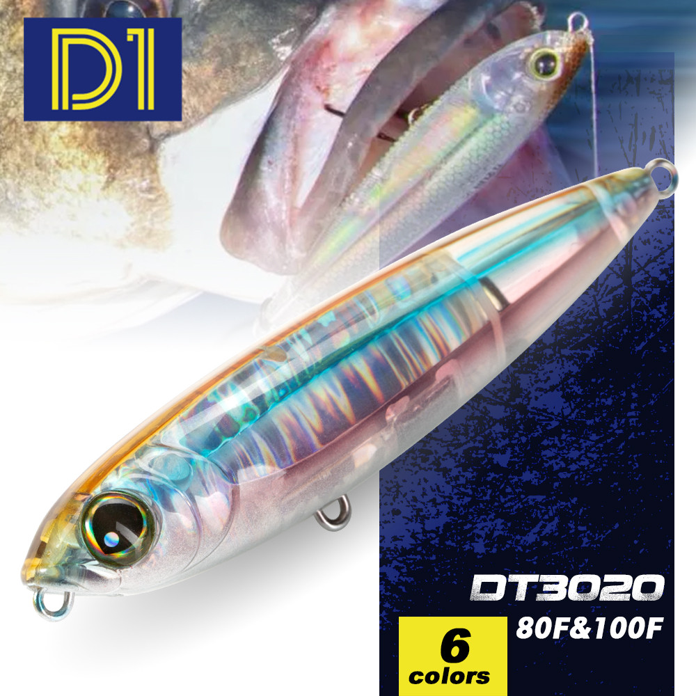 D1 Surface Fishing Lure 3DR Pencil Series 80mm11g&100mm20g Topwater ...